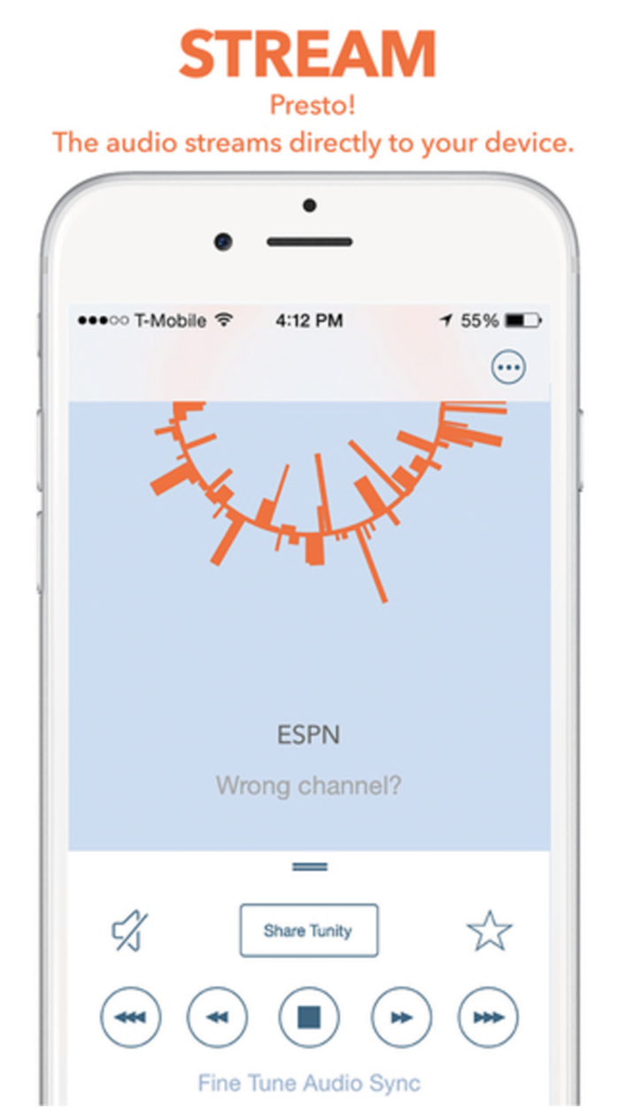 Tunity: TV streaming using your phone | ENT & Audiology News